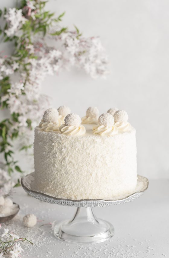 Red Velvet Coconut Cake | Bibbyskitchen cake Recipes