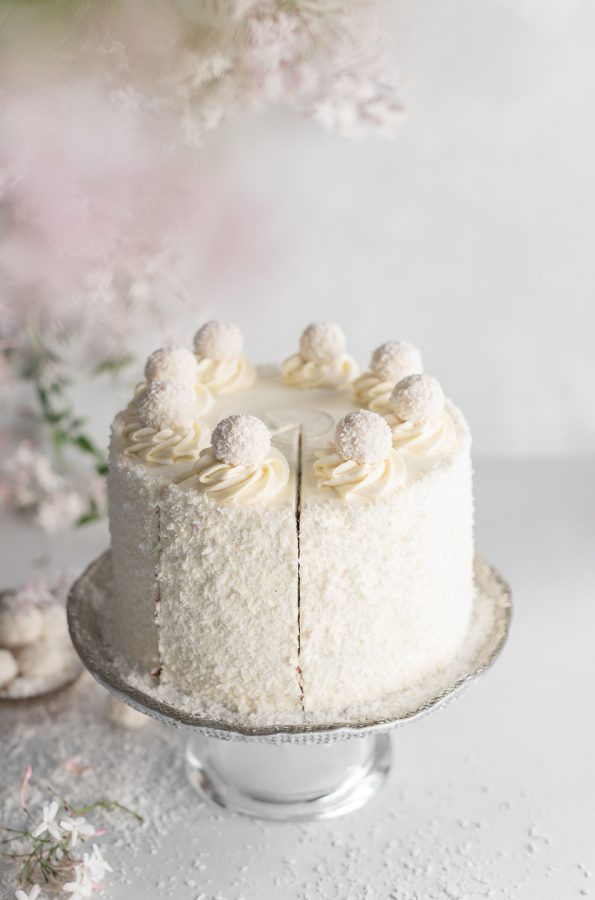 Red Velvet Coconut Cake | Bibbyskitchen cake Recipes