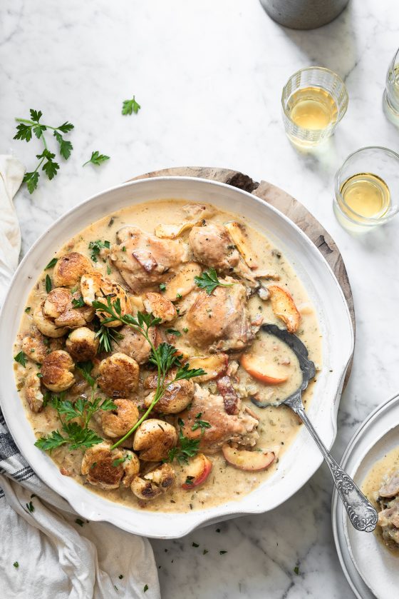 Chicken Normandy with Caramelised Apples | Bibbyskitchen Recipes